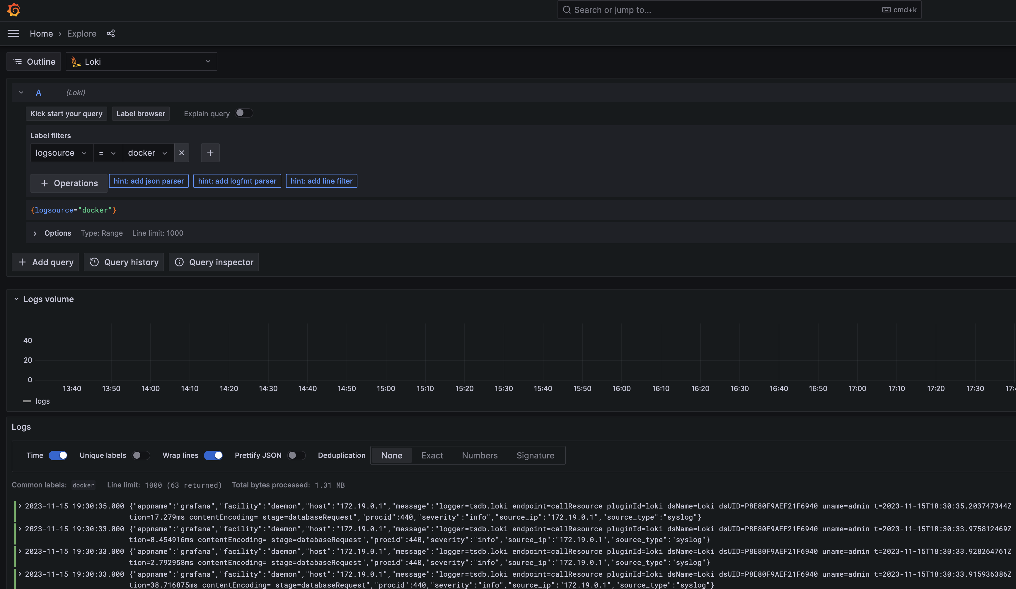 Docker Logging Setup using Vector, Loki and Grafana